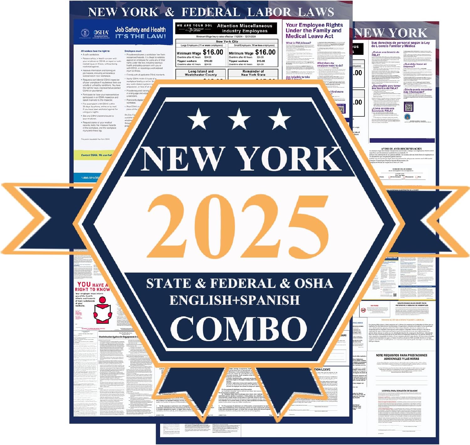 Amazon.com: KIKIGO 2025 New York State and Federal Labor Laws Poster ...
