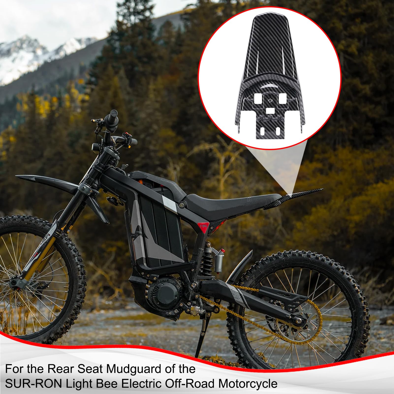 Surron E Bike Surron Rear Fender Carbon Fiber Pattern Rear Fender For ...