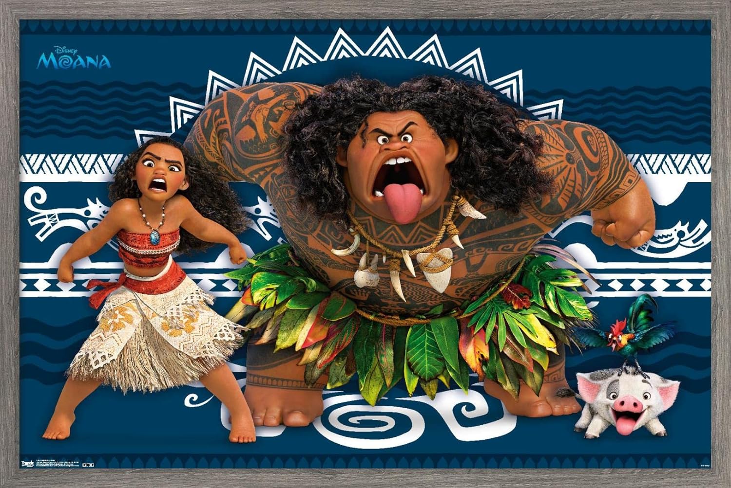 Amazon.com: Disney Moana - Faces Wall Poster, 22.4L" x 14.7W", Barnwood ...