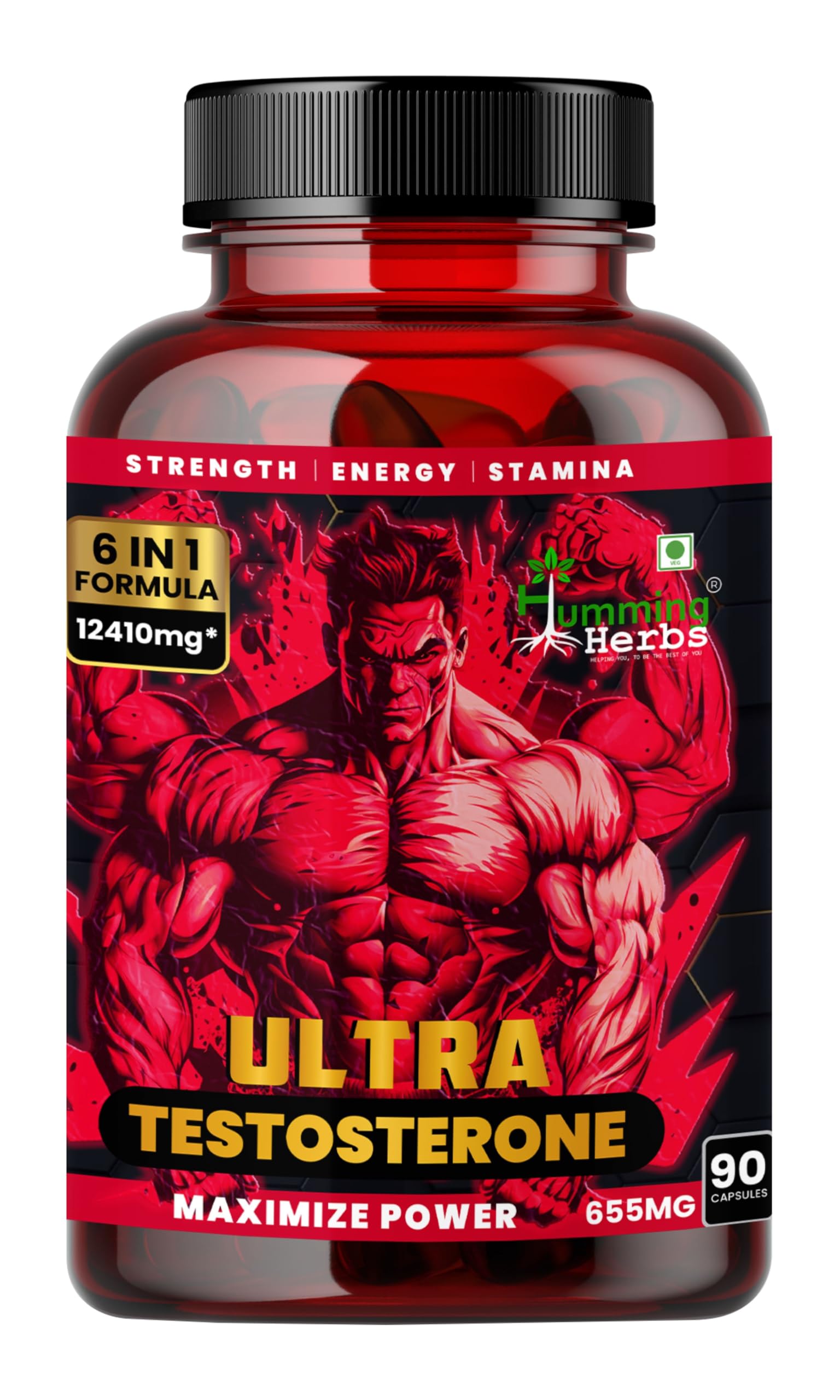 Buy Humming s Ultra Testosterone support for men| Muscle Growth, Energy ...