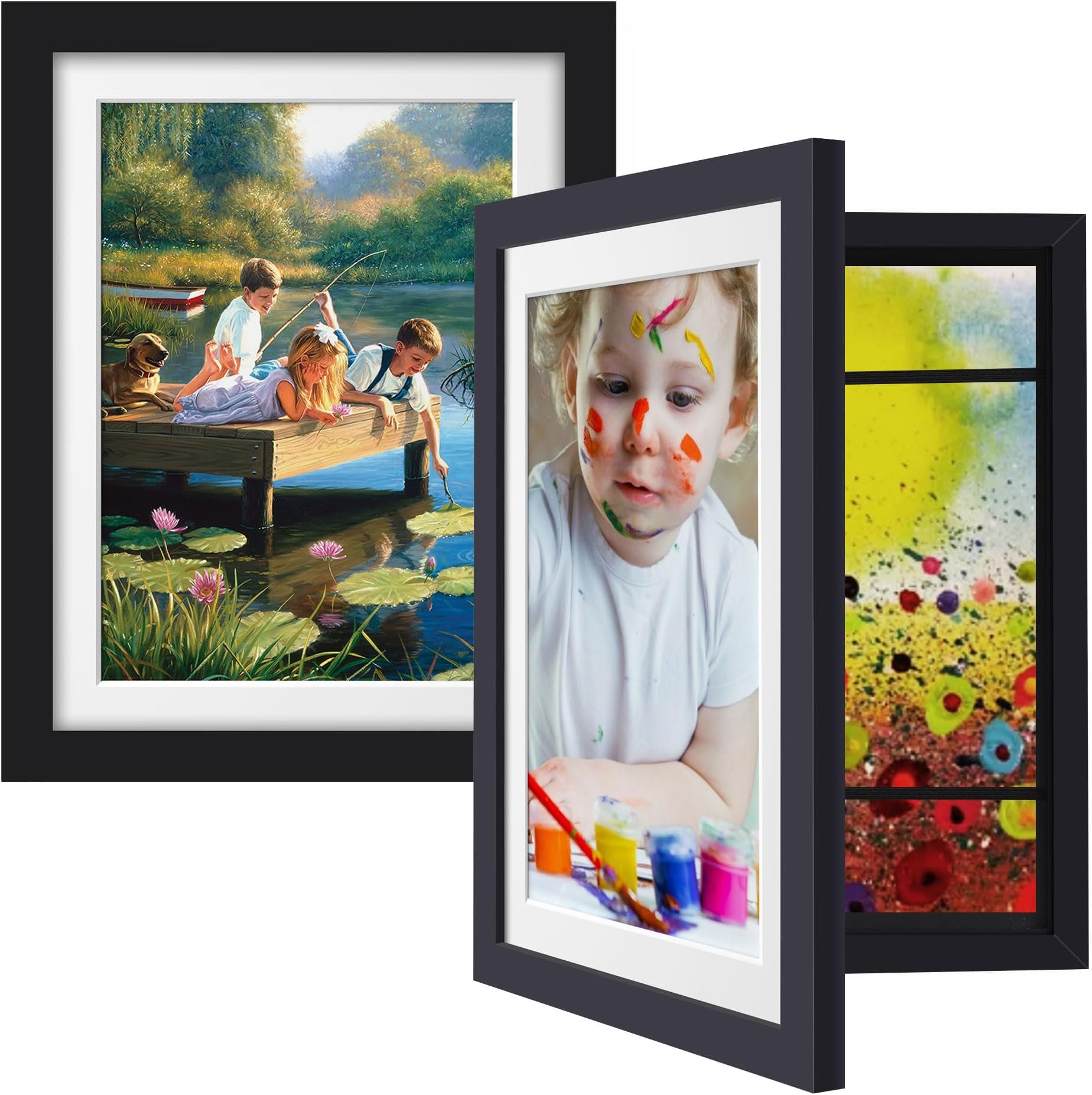 Amazon.com: TwinnekYR 2 Pack Kids Art Frames Front Opening 8.5 x 11 ...