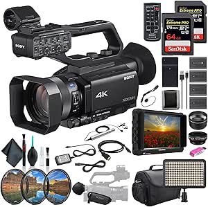 Sony PXW-Z90V 4K HDR XDCAM con Fast Hybrid AF PXW-Z90V, monitor 4K, micrófono ECM-77B, 2 ...