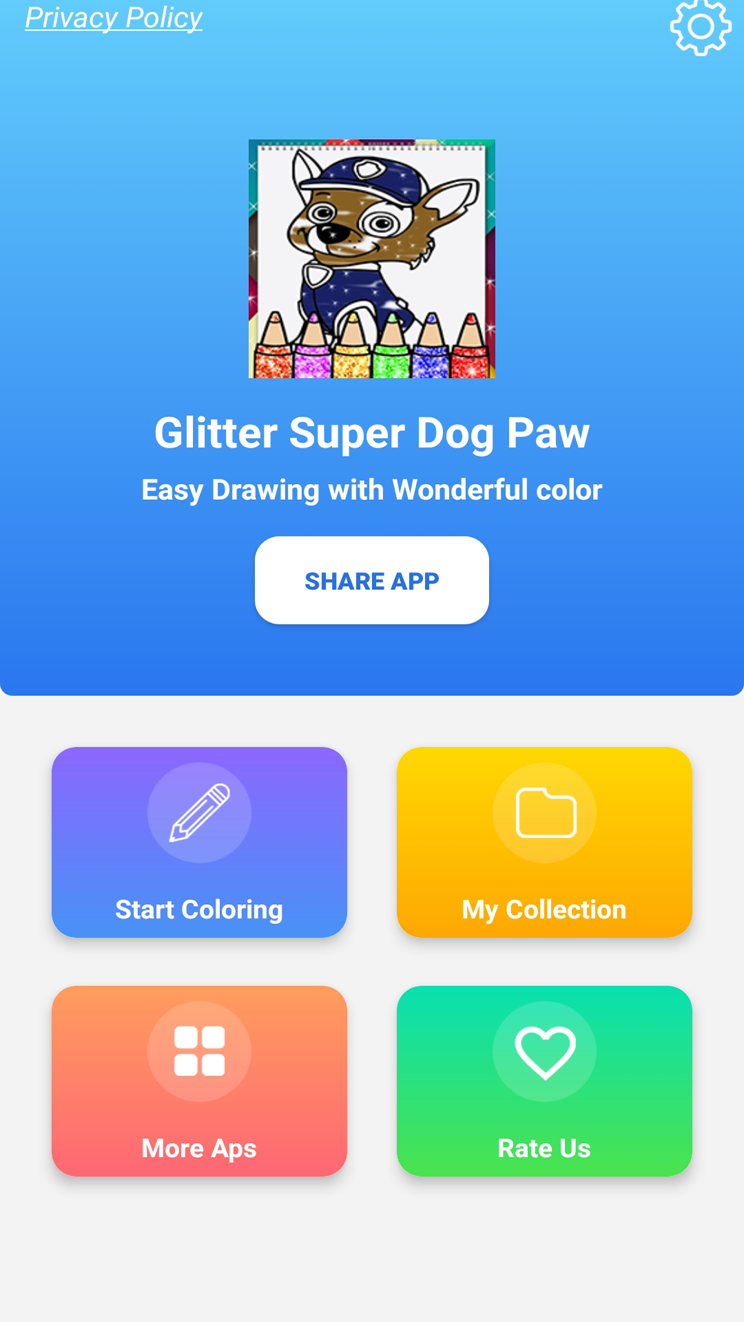 Glitter Super Dog Coloring Game - App on the Amazon Appstore