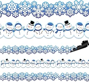Amazon.com: Whaline 24Pcs Winter Magnetic Bulletin Board Border ...