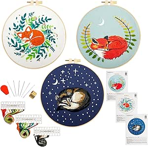 Amazon.com: Armindou Embroidery Starter Kit with Animal Pattern for ...