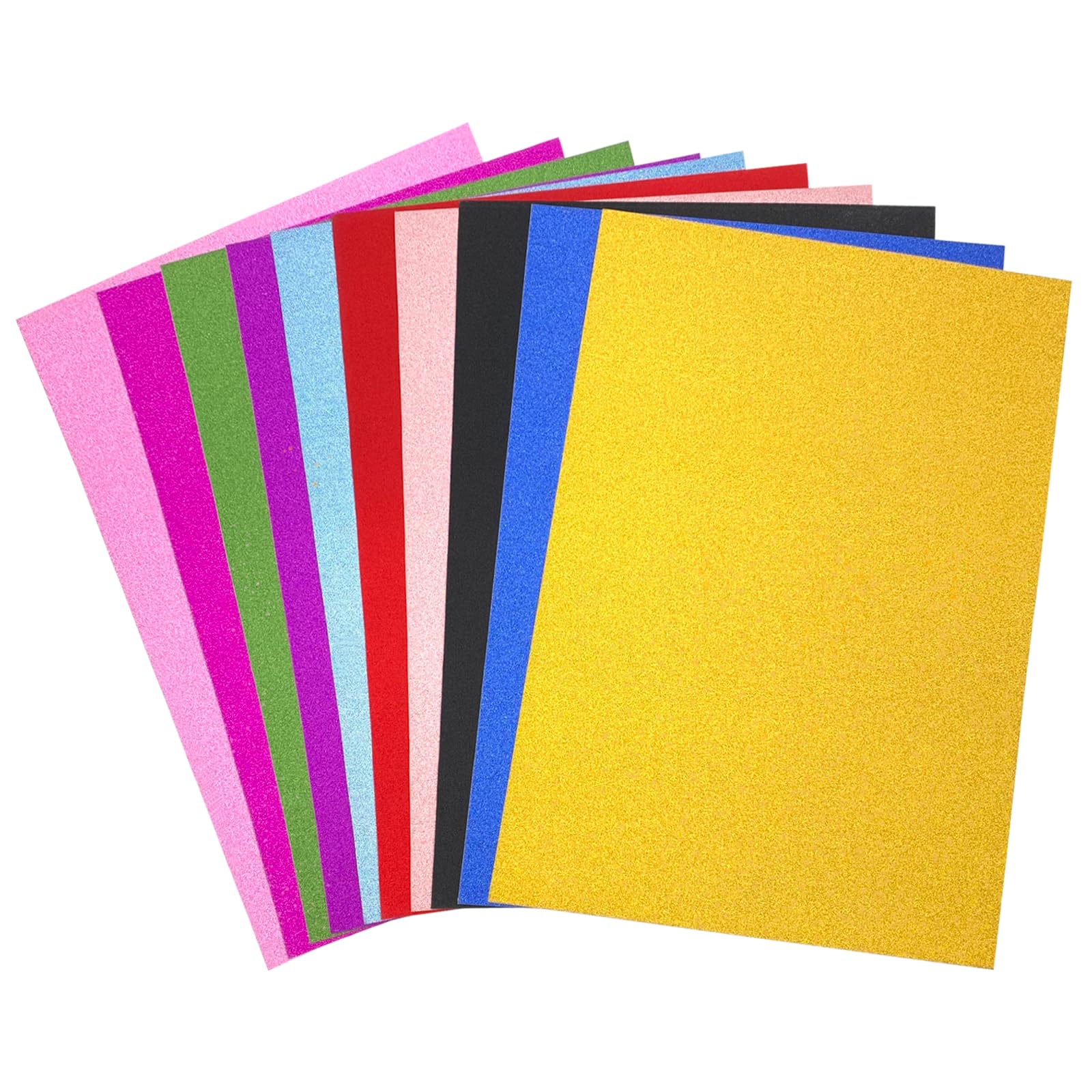 Snapklik.com : 10 Sheets Glitter Cardstock Paper, Non Adhesive Card ...
