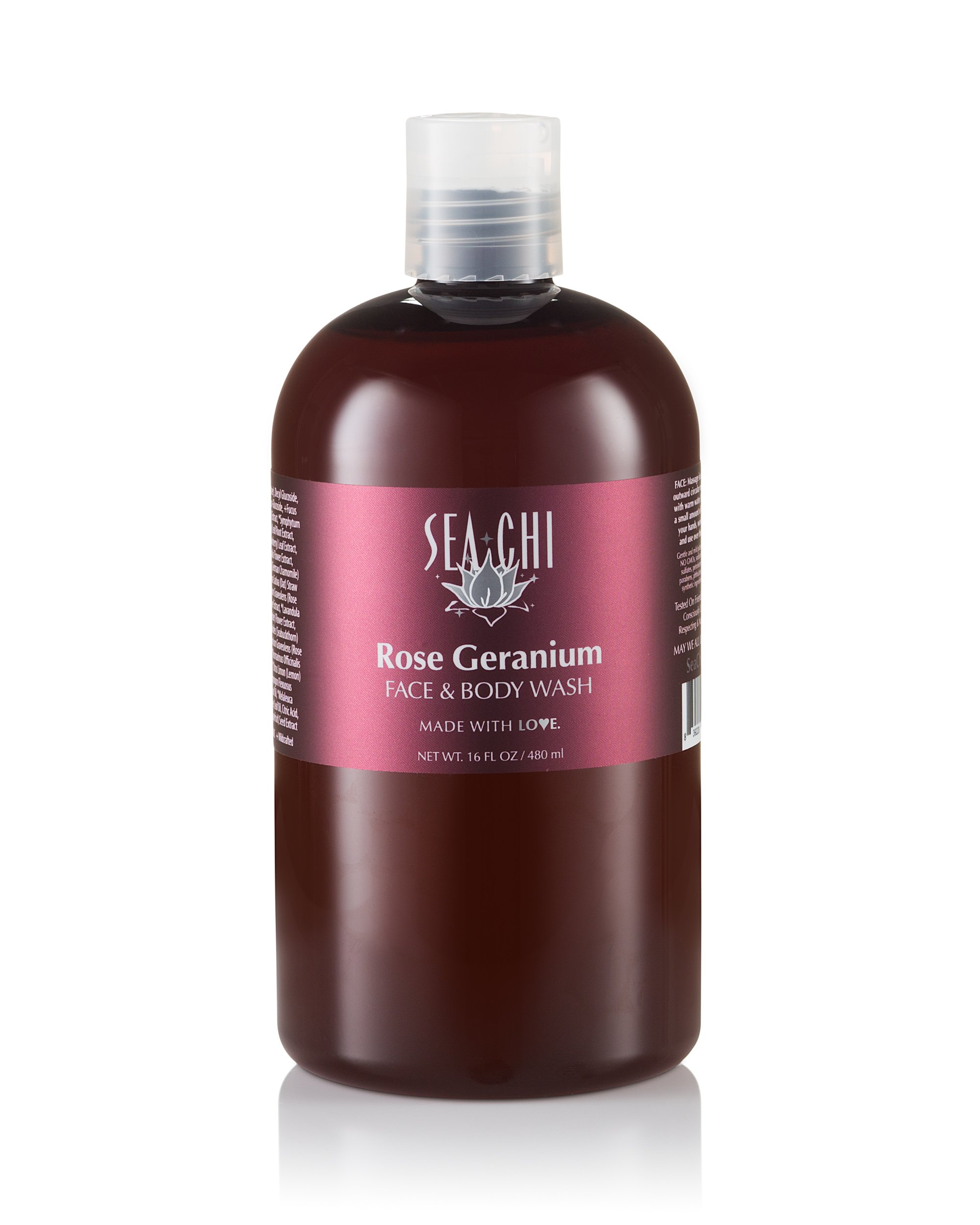 Amazon.com : Rose Geranium Face and Body Wash 16oz/480ml : Beauty ...