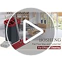 Amazon.com: BOSHENG Hands-Free Mop and Bucket Set with 3 Washable Pads ...