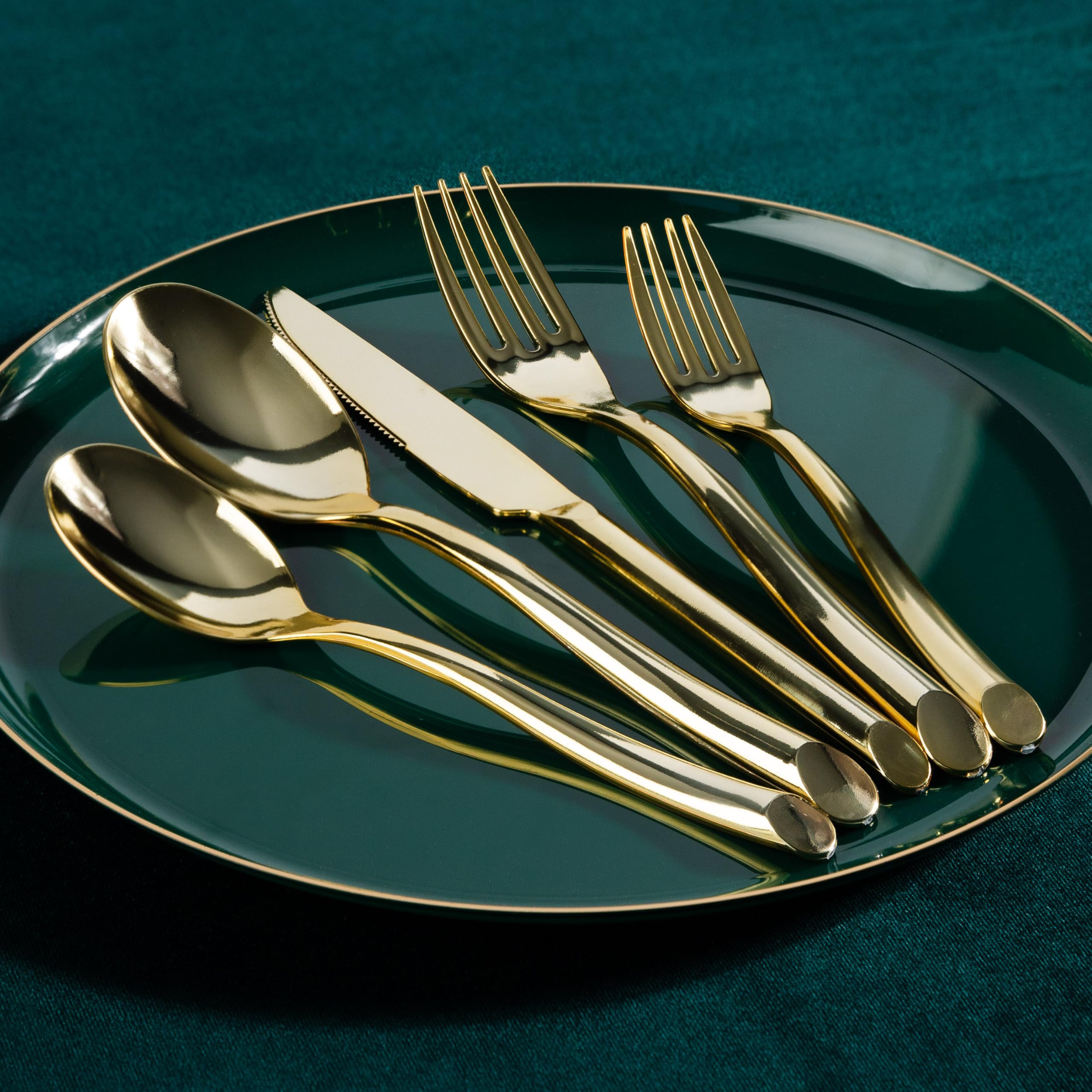 Snapklik.com : PLASTICPRO 40 Pieces Plastic Silverware Suave Elegant ...