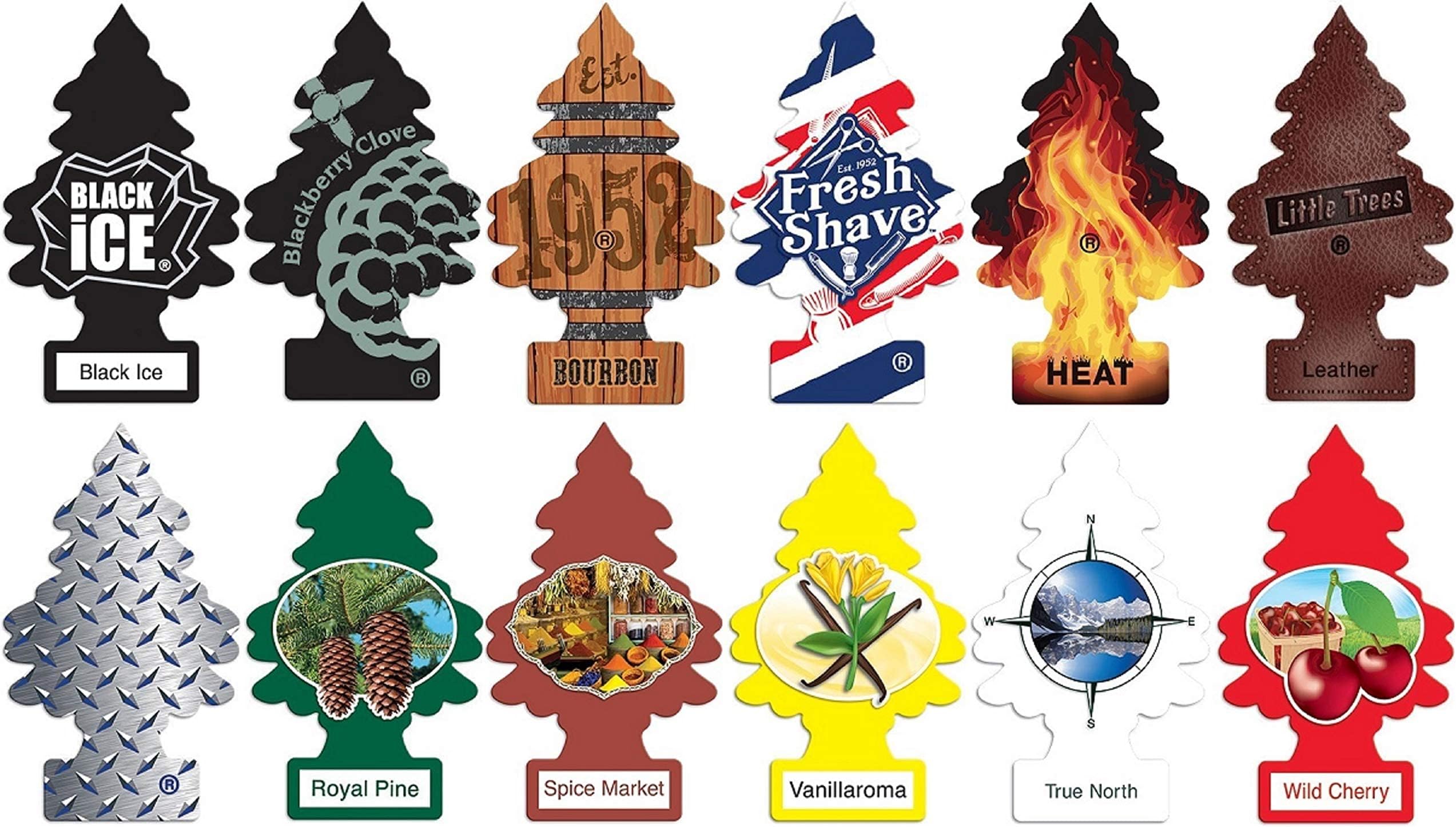 Amazon.com: USA Flag Inverted Air Freshener, New Car Scent, 6-Pack ...