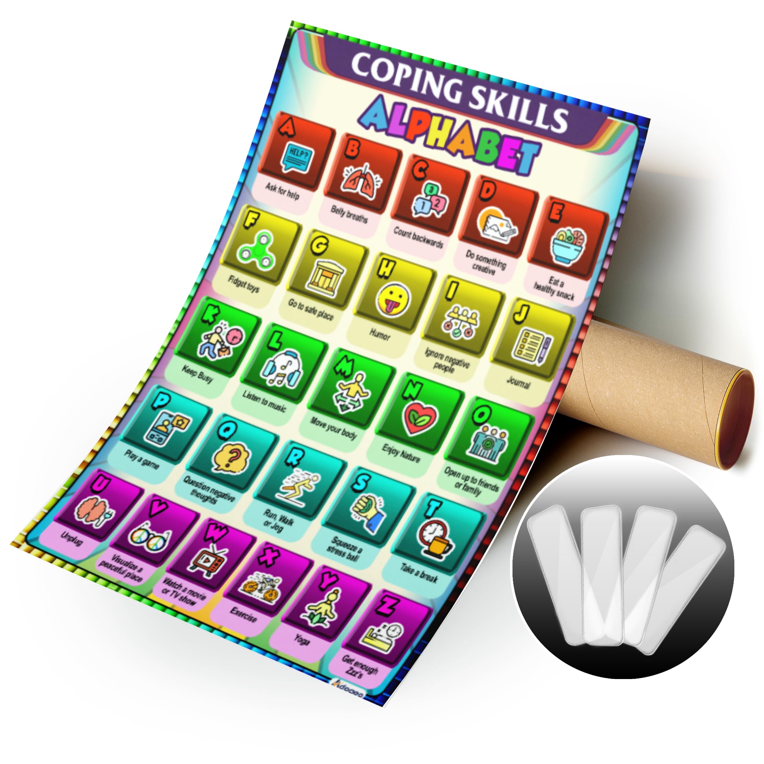Snapklik.com : Mental Health Posters For Kids, Coping Skills Alphabet ...