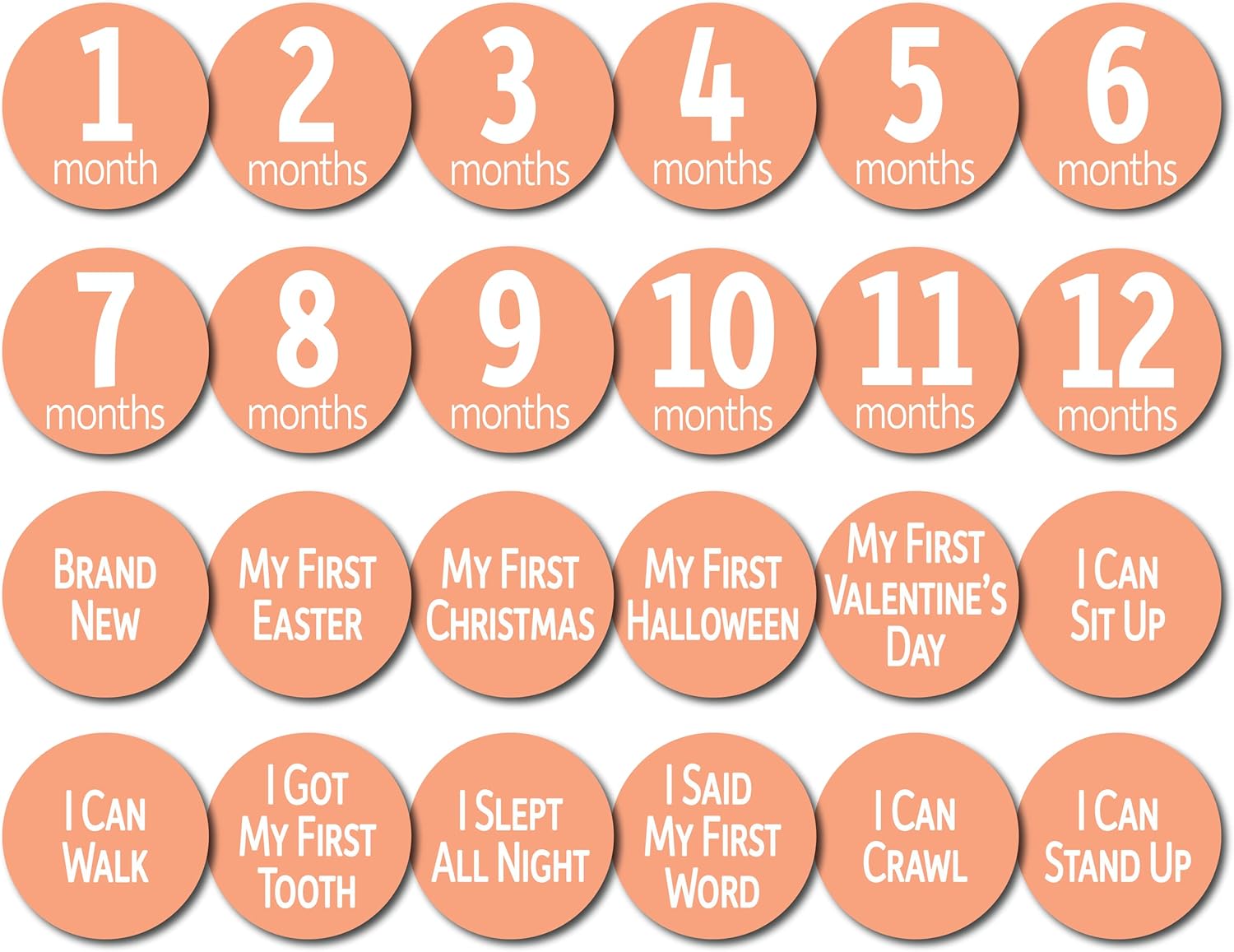 Amazon.com: Months in Motion Baby Monthly Stickers | Infant Milestone ...