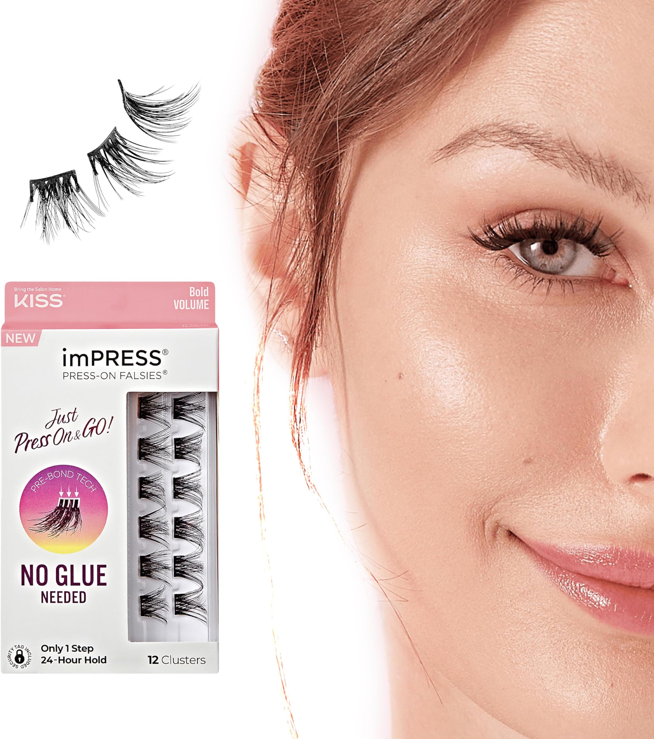 Amazon.com: KISS imPRESS Falsies Easy Tab Press On Self Adhesive ...