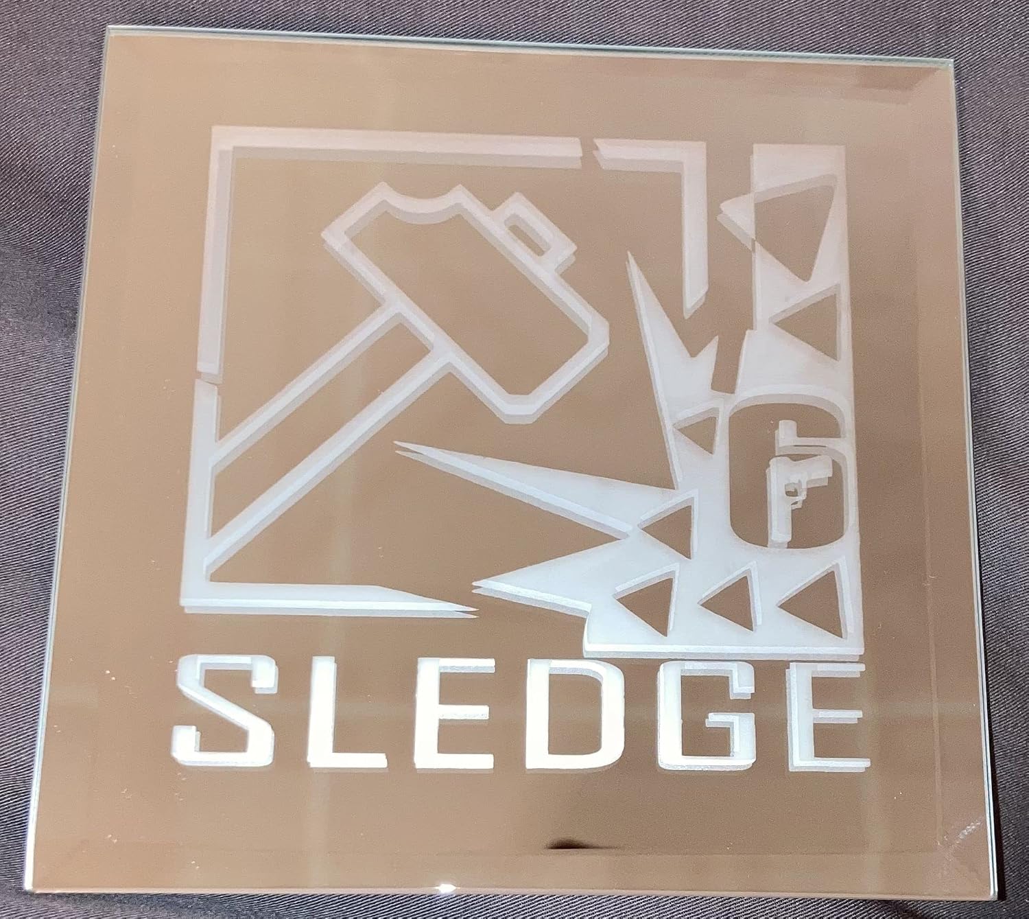 Amazon.com: Rainbow Six Siege Sledge Limited Edition Logo Mirror ...