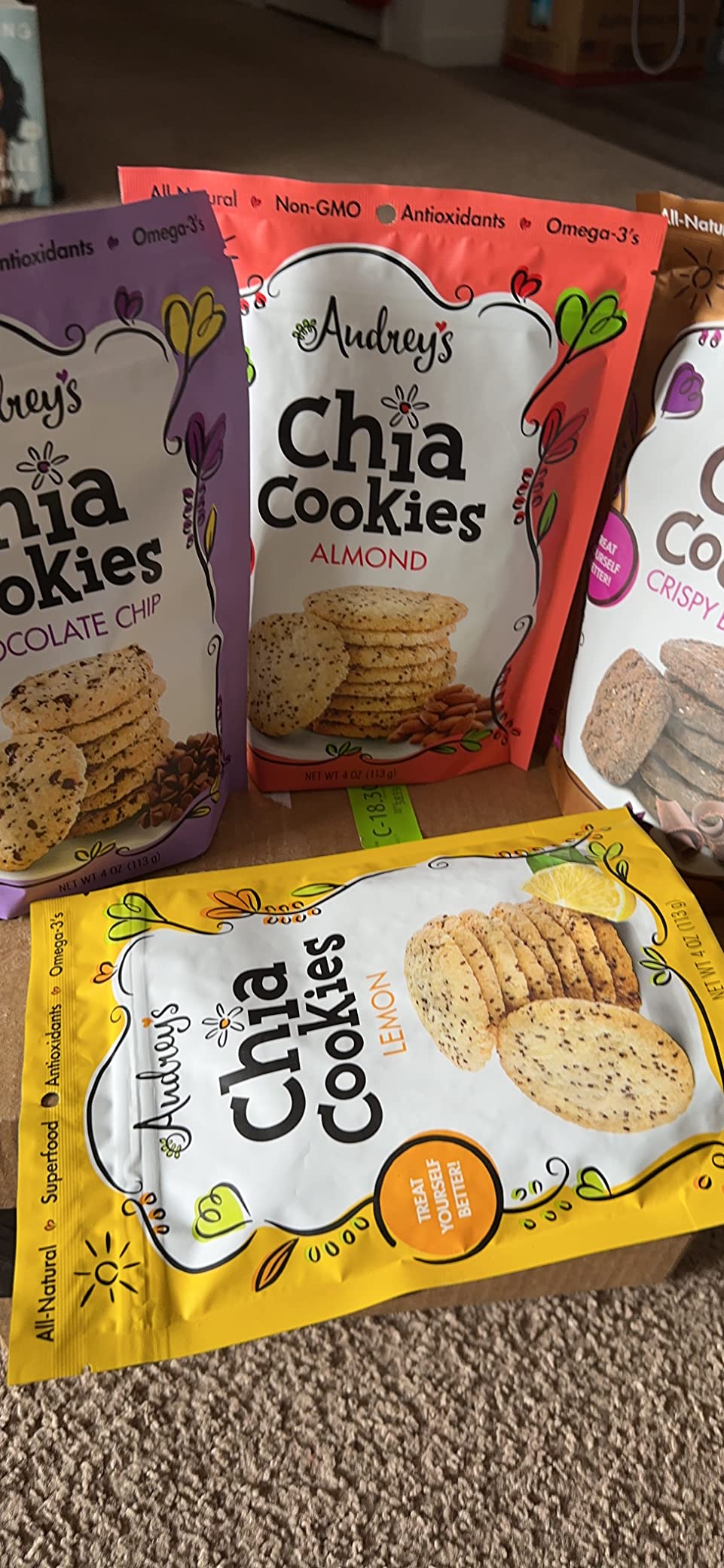 Amazon.com: Audrey's Chia Cookies - (Lemon, 2 Pack) - Natural ...