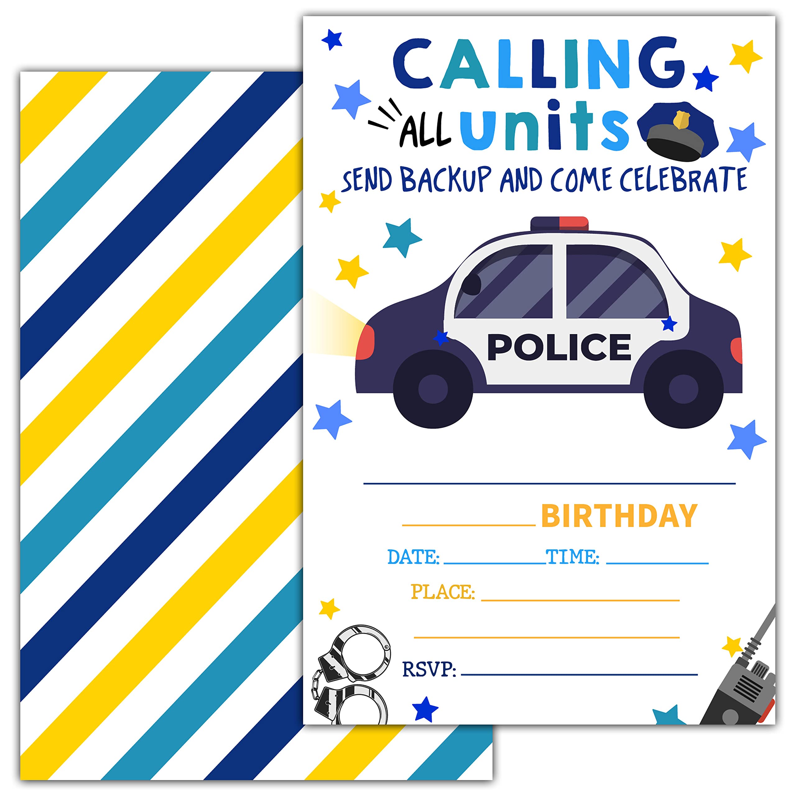 Cop Birthday Party Invitation Templates