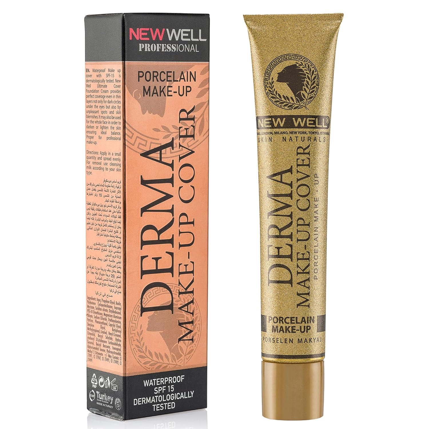 Amazon.com : New Well Derma Cover Liquid Makeup Matte Foundation with ...