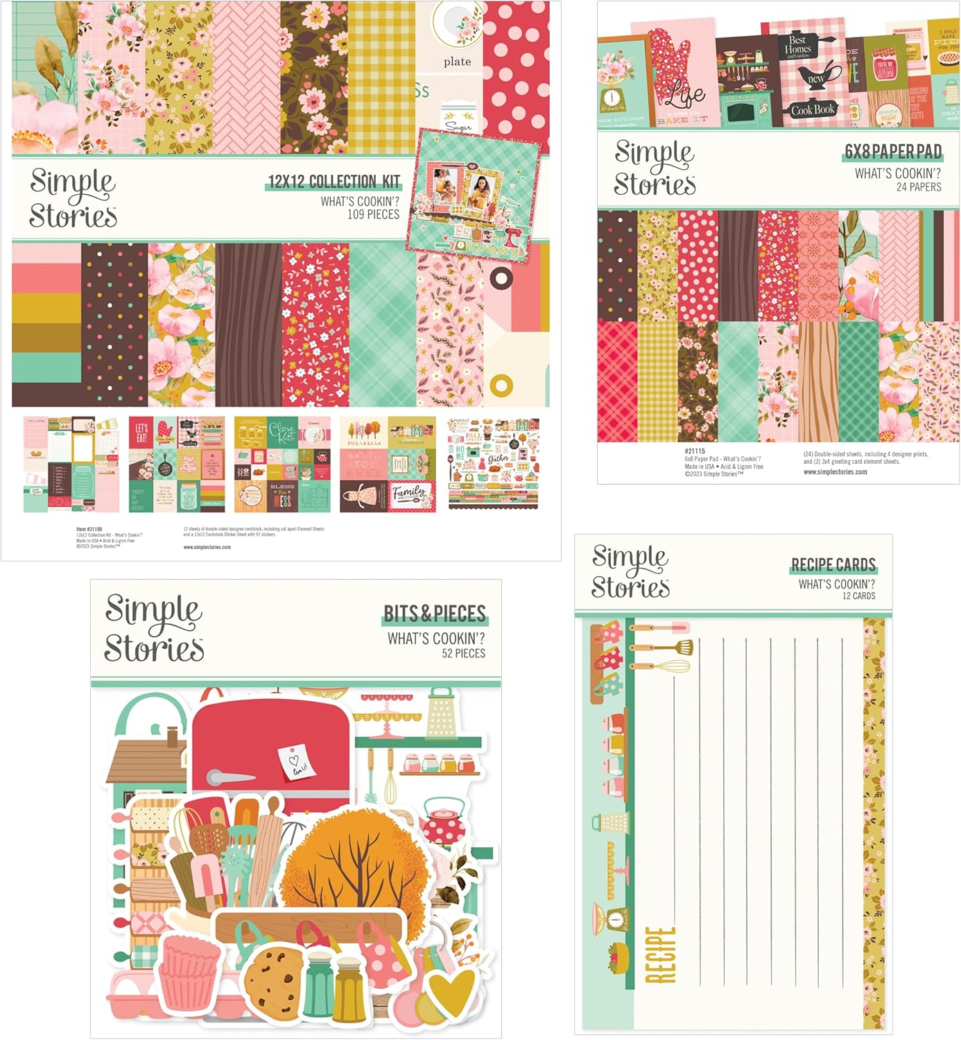 Amazon.com: New Hampshire Craftworks Simple Stories What’s Cookin ...