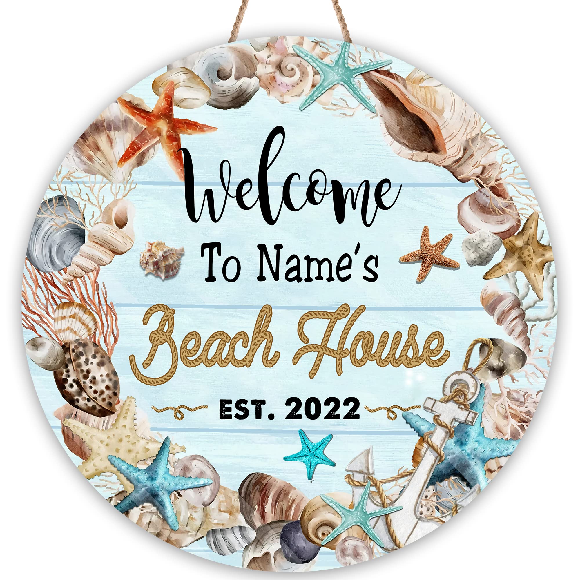 Amazon.com : Artsy Woodsy Custom Beach House Wood Sign (Not Carved or ...
