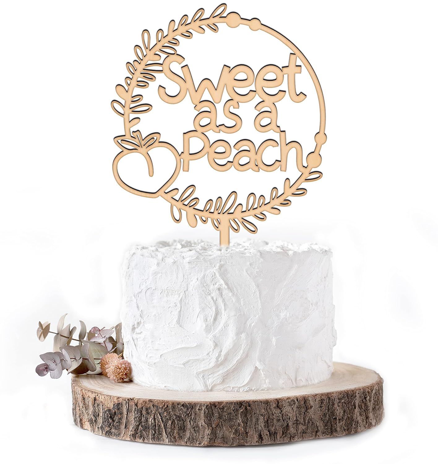 Amazon.com: Sweet As A Peach Cake Topper - Peach Cake Topper - One Cake ...