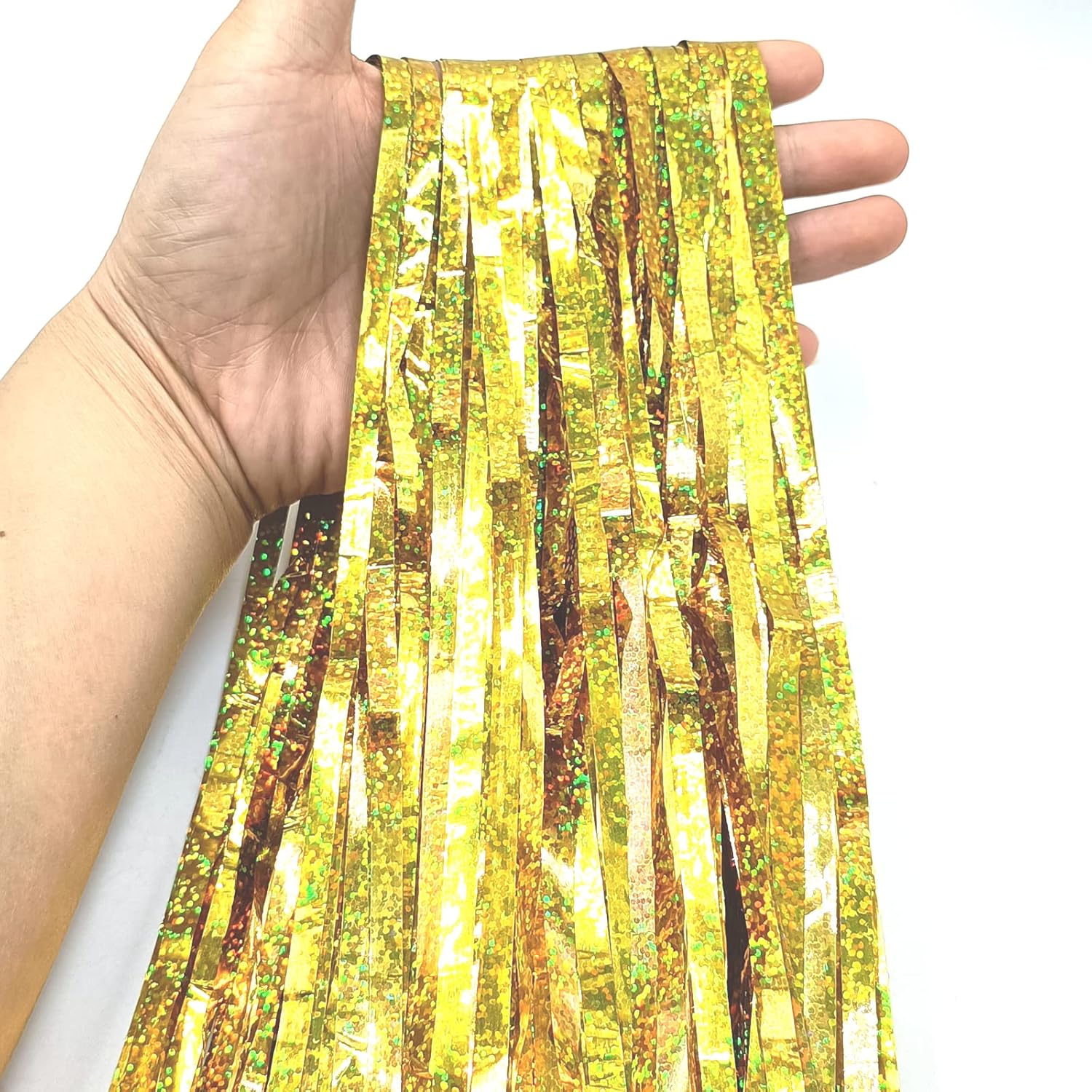 Amazon.com: YOOGCORETT 2 Pack Christmas Icicles Tinsel Gold for Home ...