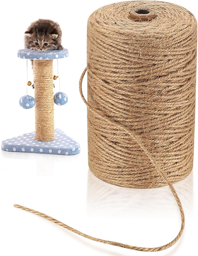 3mm Thick Jute Rope, 200 m/ 656 Feet Jute Twine, Natural Jute Garden ...