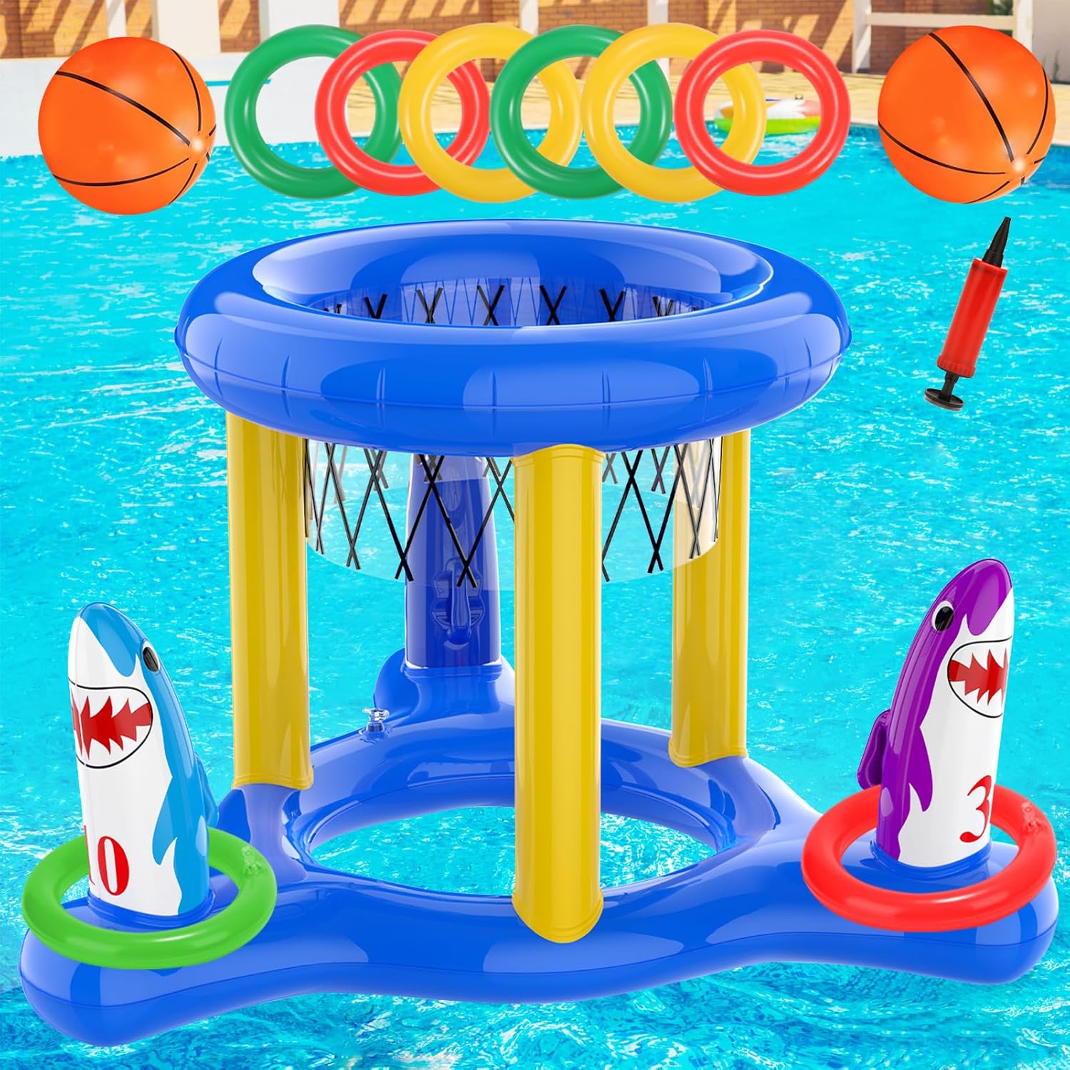 Amazon.com: Uniqhia Pool Games Toys Set for Kids, Floating Pool ...