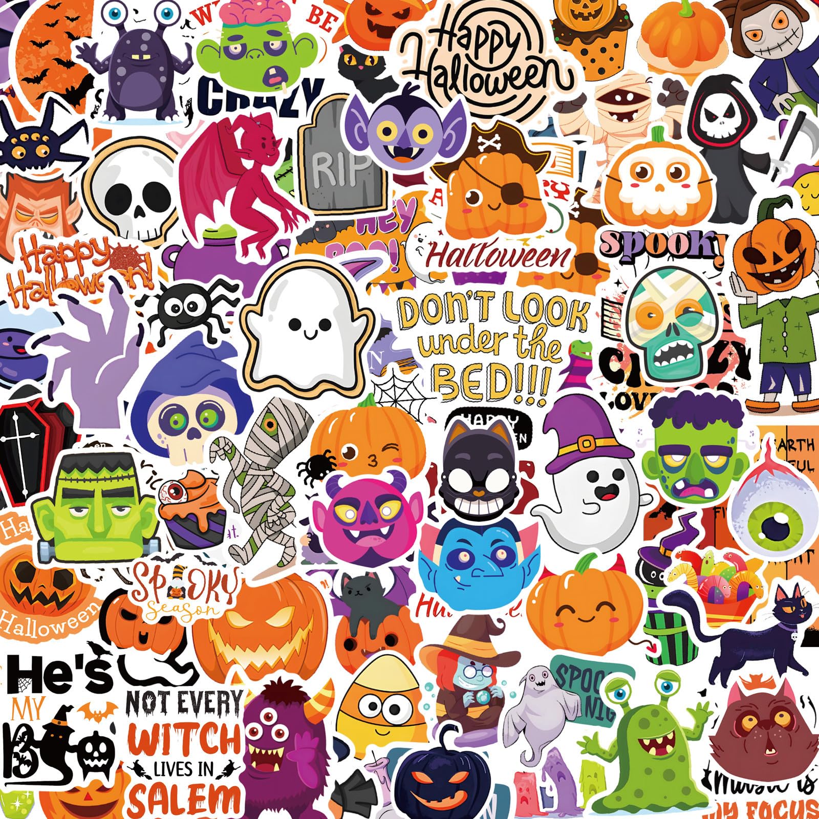 Amazon.com: 200PCS Halloween Stickers, Halloween Party Favors Stickers ...