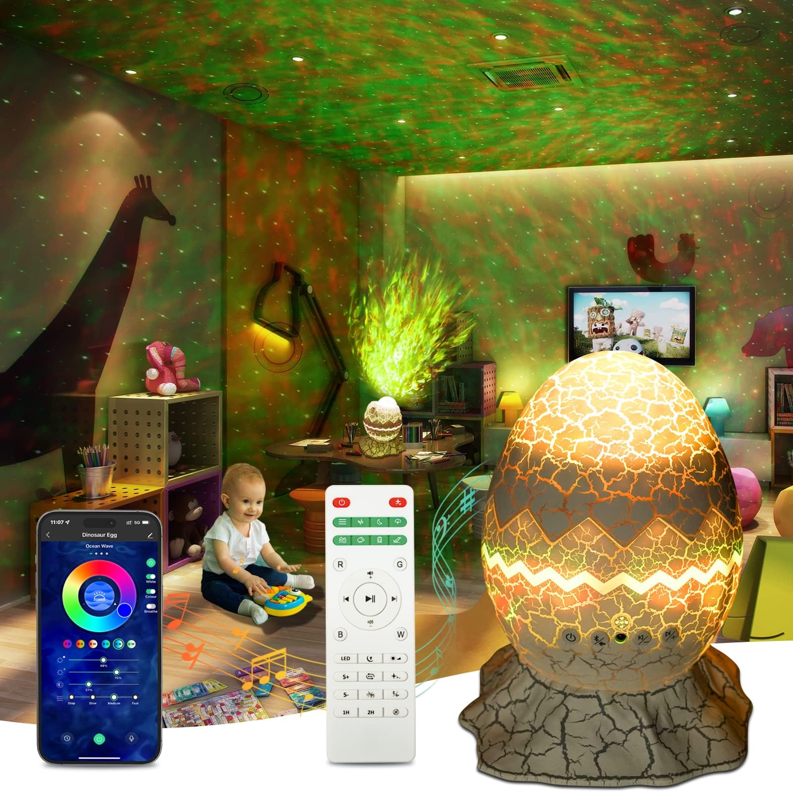 Rossetta Galaxy Projector, Star Projector for Bedroom, Night Lights for ...