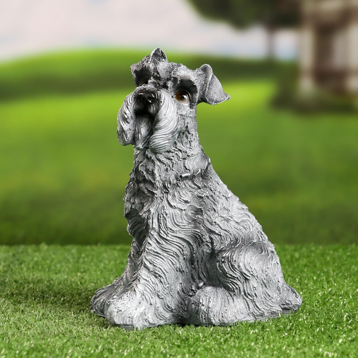 Amazon.com: Garden Decor Resin Giant Schnauzer Statue - Lifelike ...