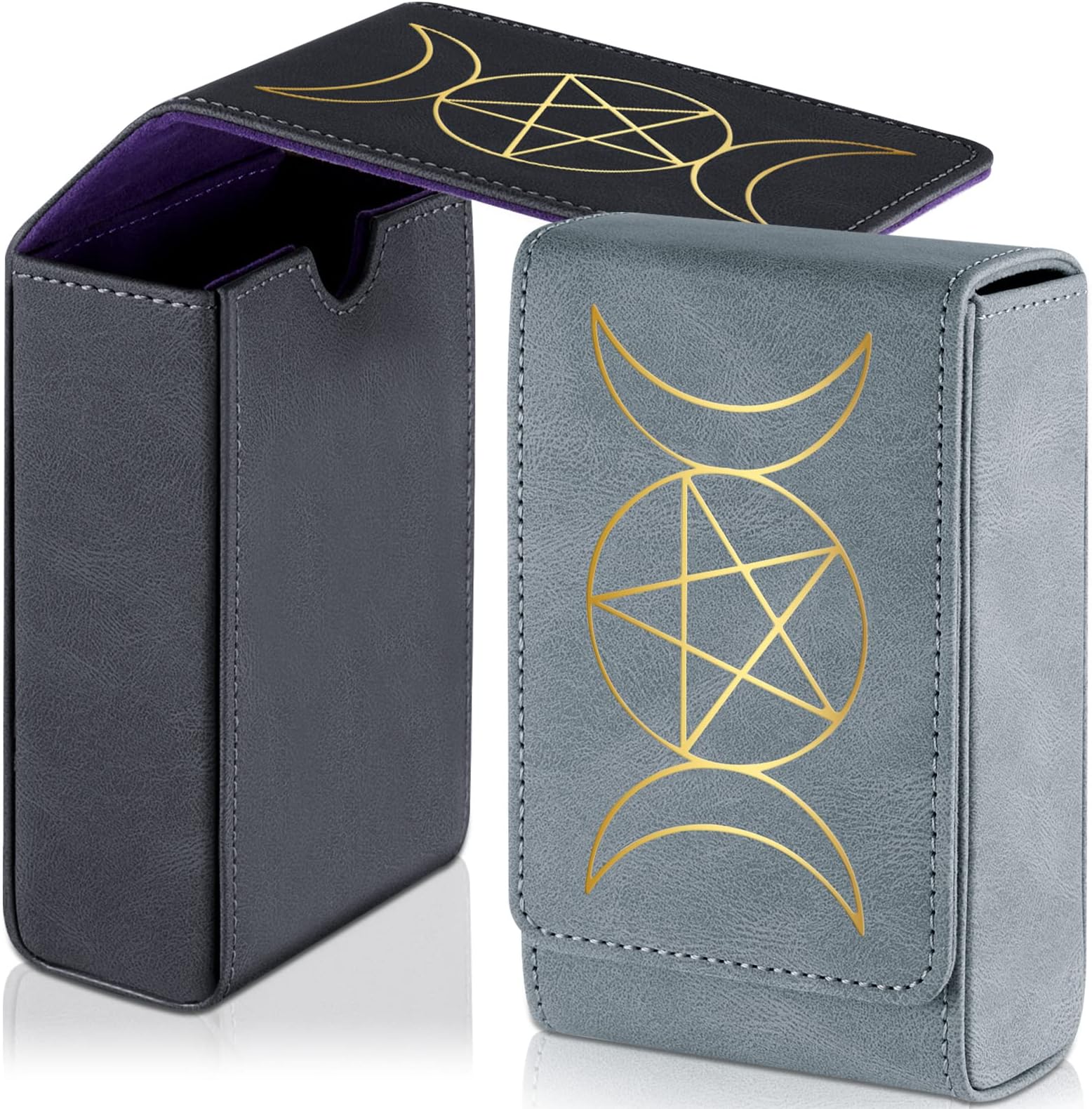 Amazon.com: Black Lotus 80 Cards Capacity Tarot Storage Box PU Leather ...