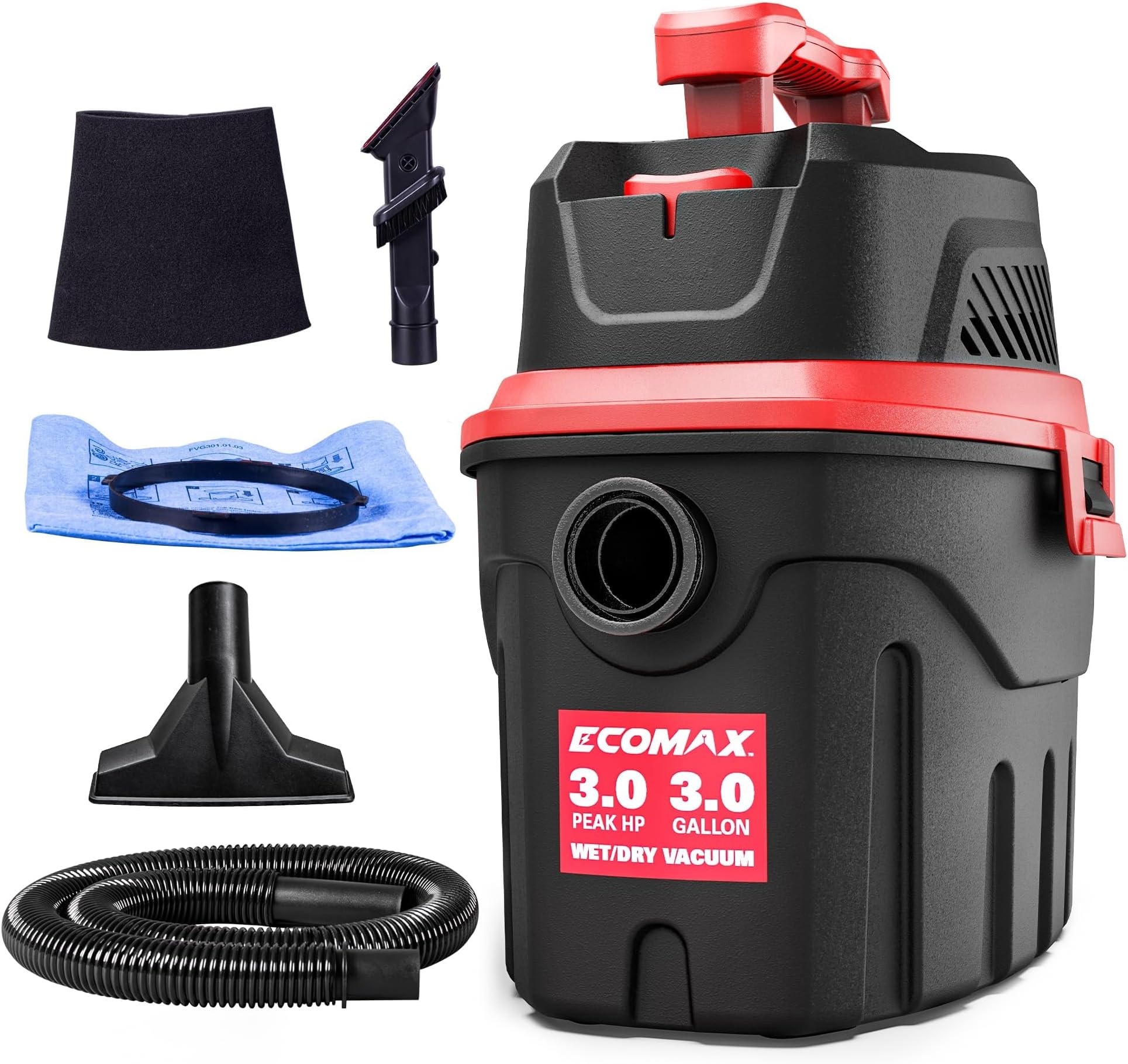 Amazon.com: HFT Bauer Wet/Dry Vacuum 9 Gallon 4.5 Peak Horsepower ...