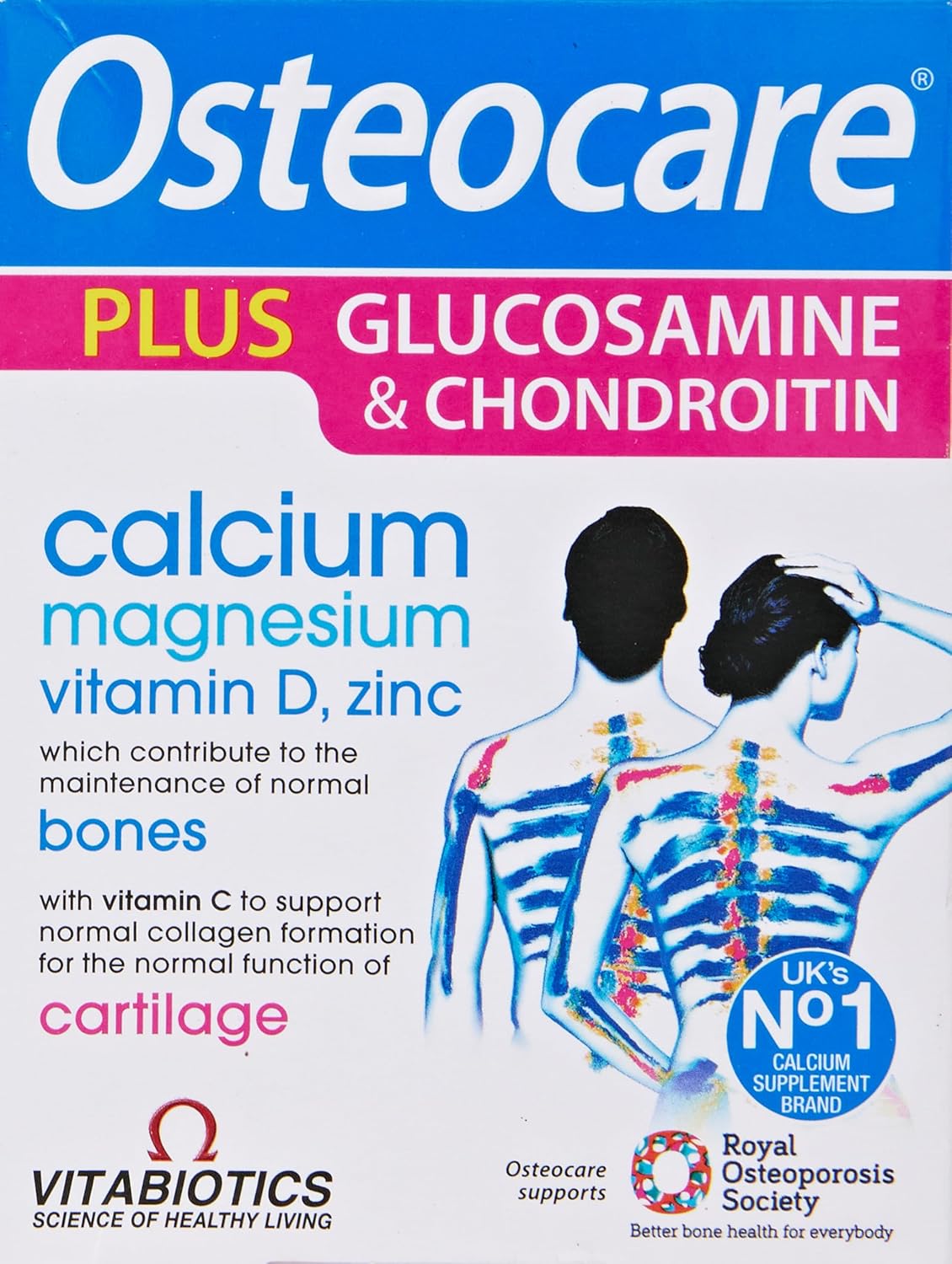 Osteocare by Vitabiotics Plus Glucosamine & Chondroitin Tablets x 60 ...