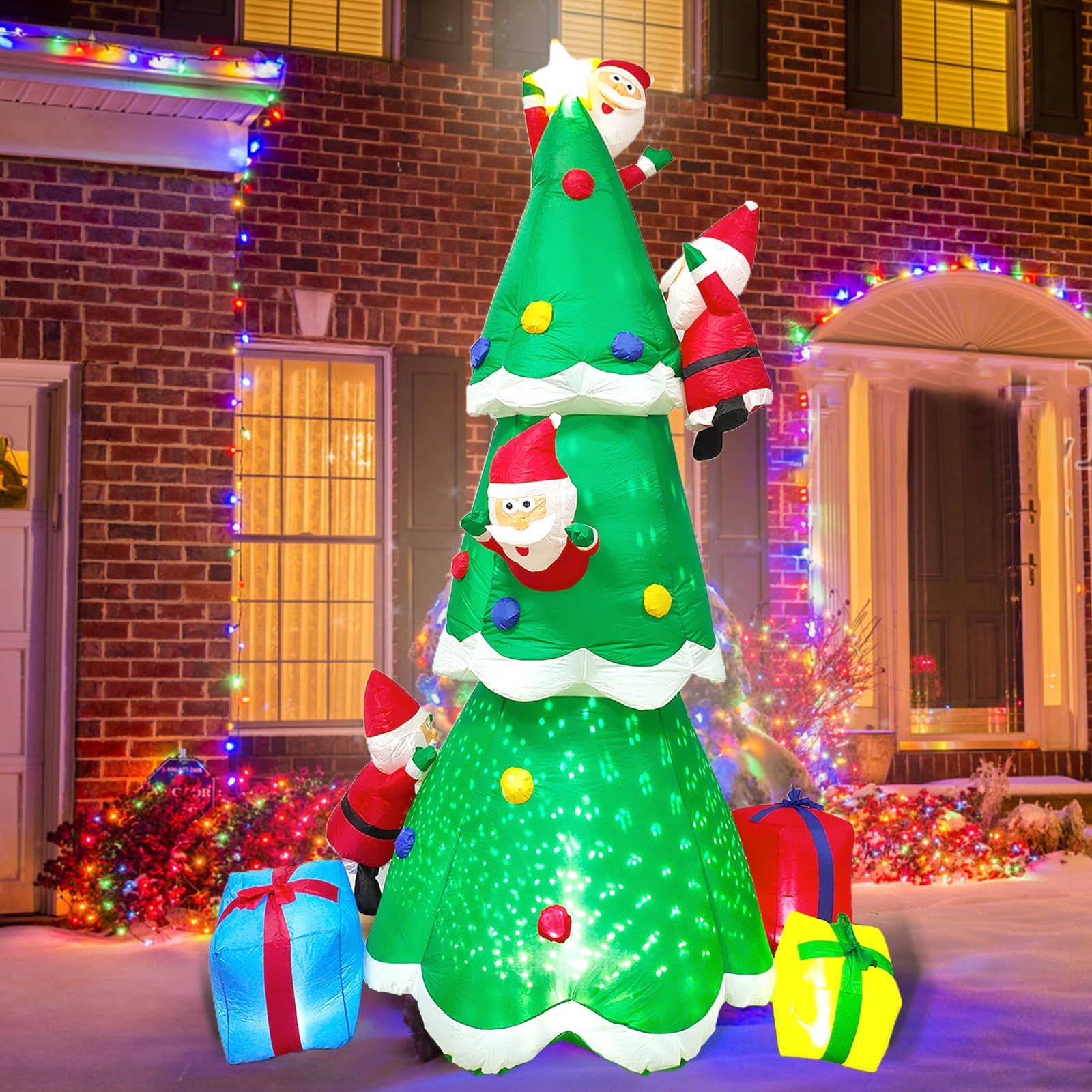 Amazon.com: 8FT Christmas Inflatables Tree Decorations Outdoor, Blow up ...