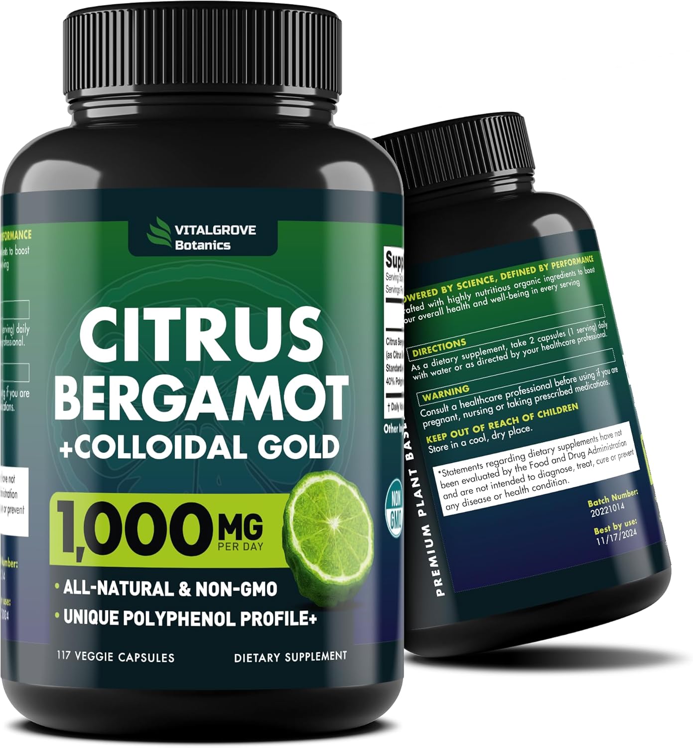Amazon.com: Citrus Bergamot & Colloidal Gold Supplement : Health ...