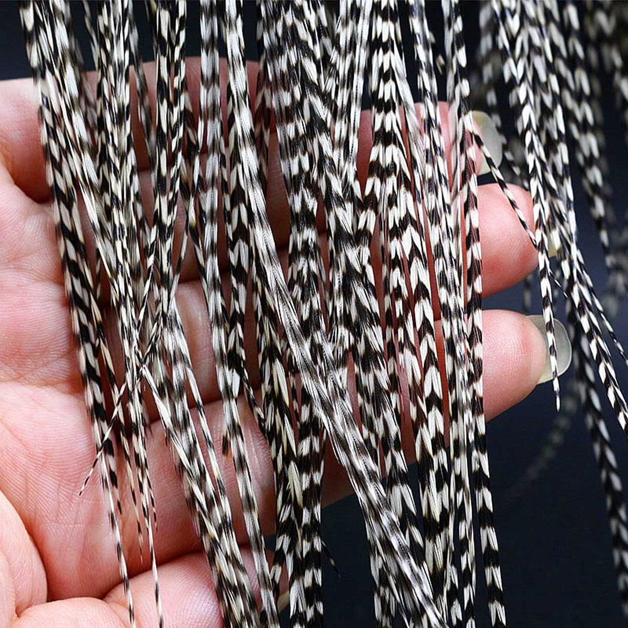 Amazon.com: YJIUYUANQ Whiting Feathers Grizzly Natural Dyed Fly Tying ...
