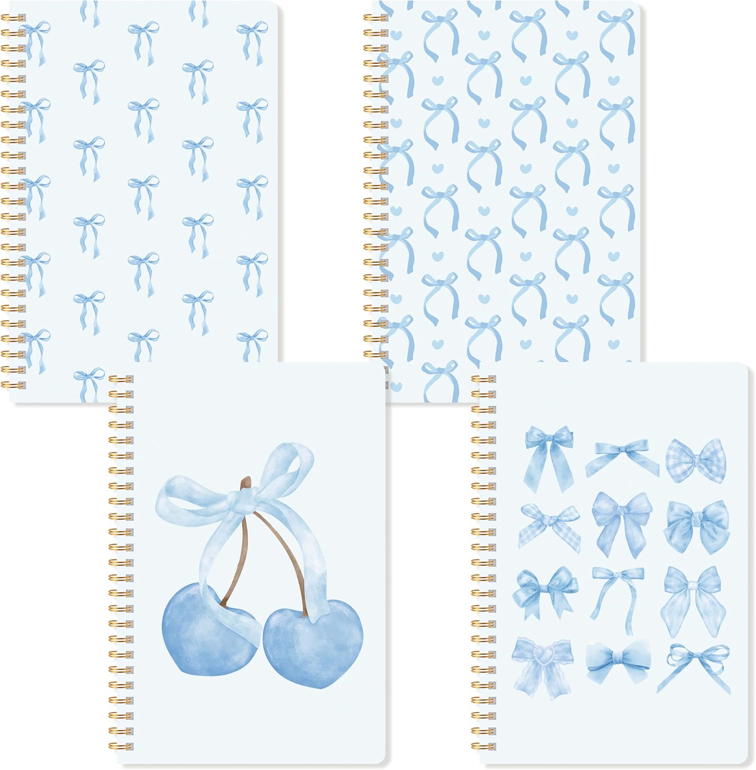 Amazon.com : CNhoqc 4pcs Blue Coquette Aesthetic Notebooks, Coquette ...