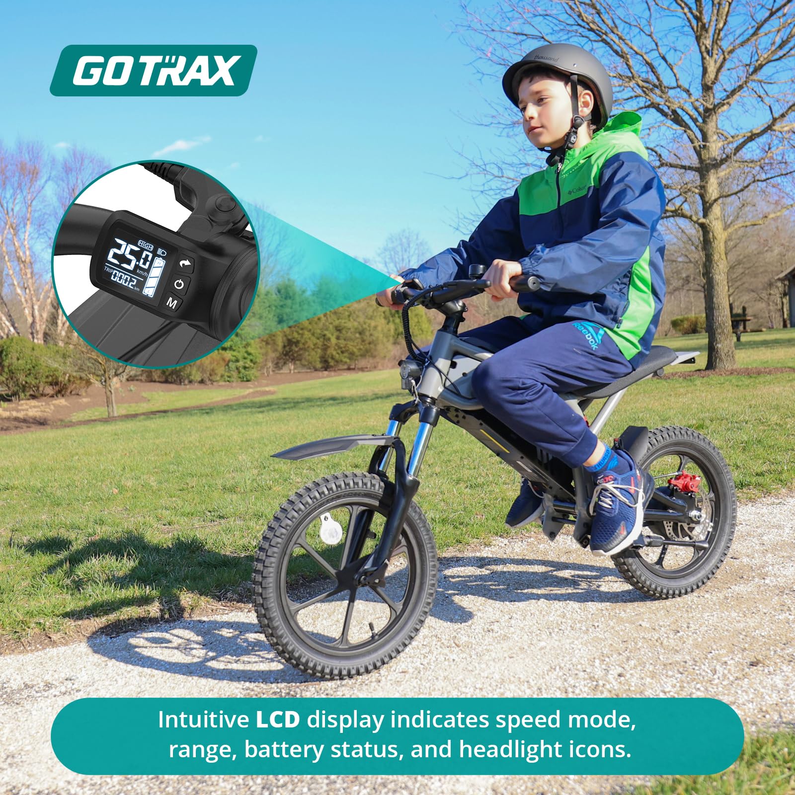 Snapklik.com : Astra Electric Dirt Bike, 16" Pneumatic Tires, Max 16 ...