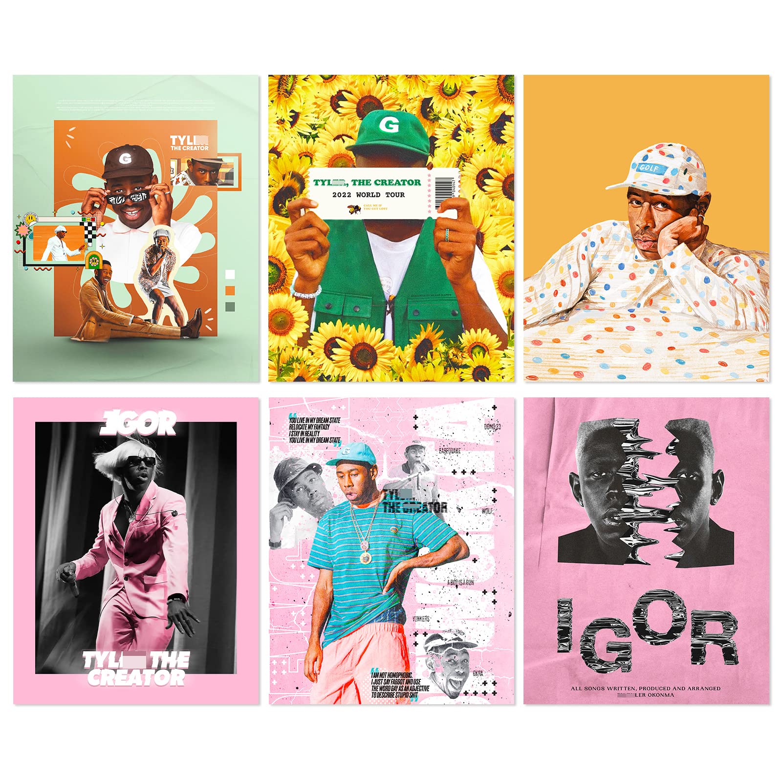Buy TRANSFIX Rapper Tyler The Creator - Set of 6 Pcs Unframed Canvas ...