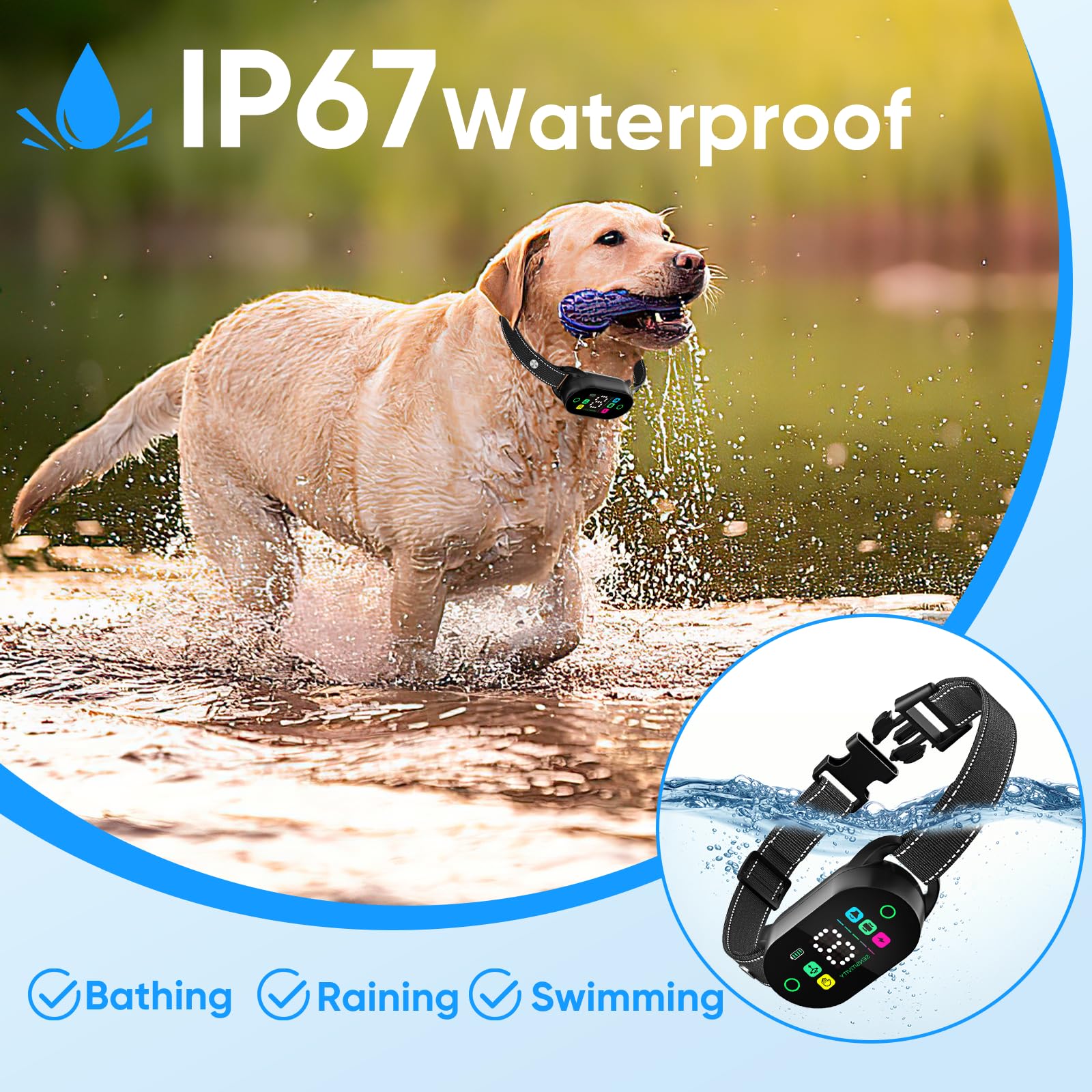 False Trigger Free Collar Smart AI Bark Collar For Dogs - Rechargeable ...