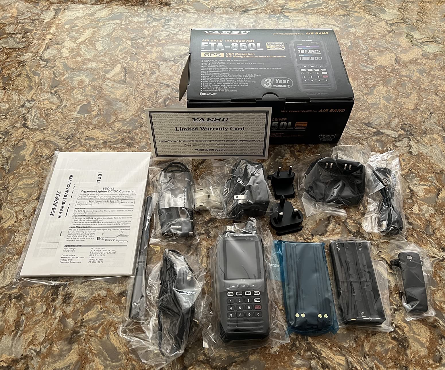 $16/mo - Finance Yaesu FTA-850L Color Bluetooth NAV/COM Aviation ...