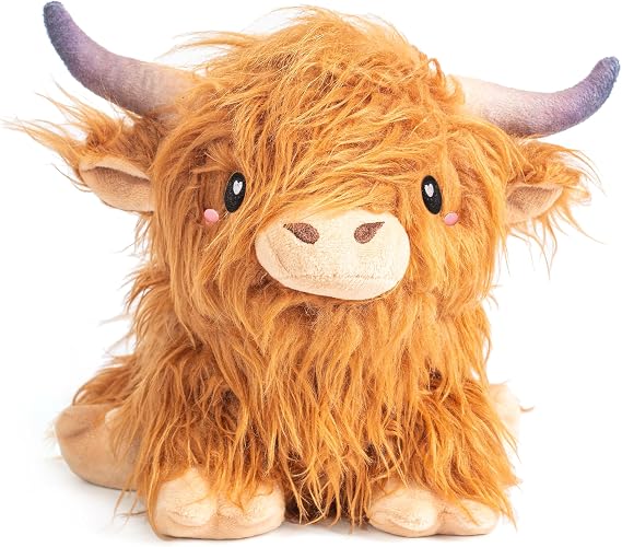 Amazon.com: Brown Highland Cow Microwavable Unscented Heating Pad for ...