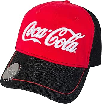 Coca-Cola Men's Coca-Cola Denim Baseball Cap w/Bottle Opener, 3D ...