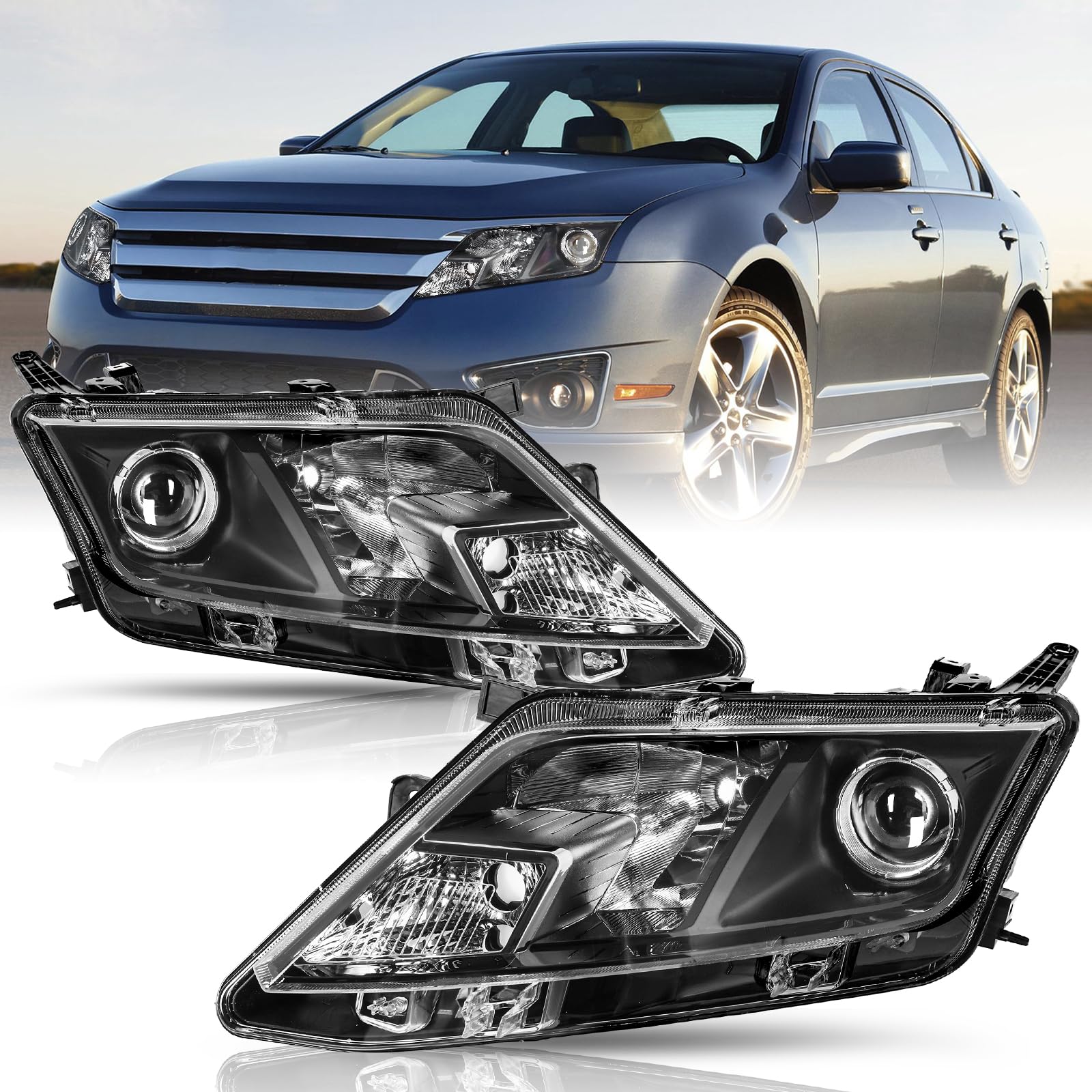 Amazon.com: TUSDAR Projector Headlight Assembly Set for 2010 2011 2012 ...