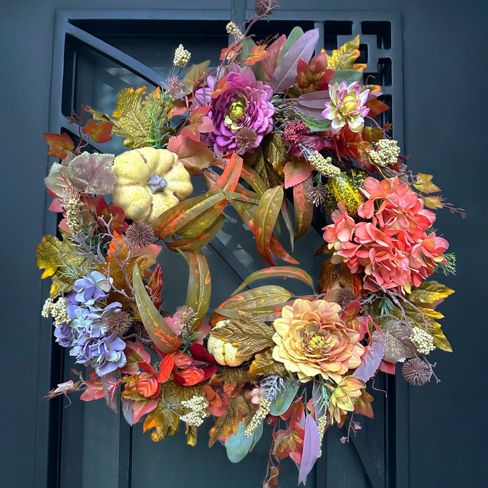 Amazon.com: Artgar Fall Wreath - Fall Wreaths for Front Door - 22 Inch ...