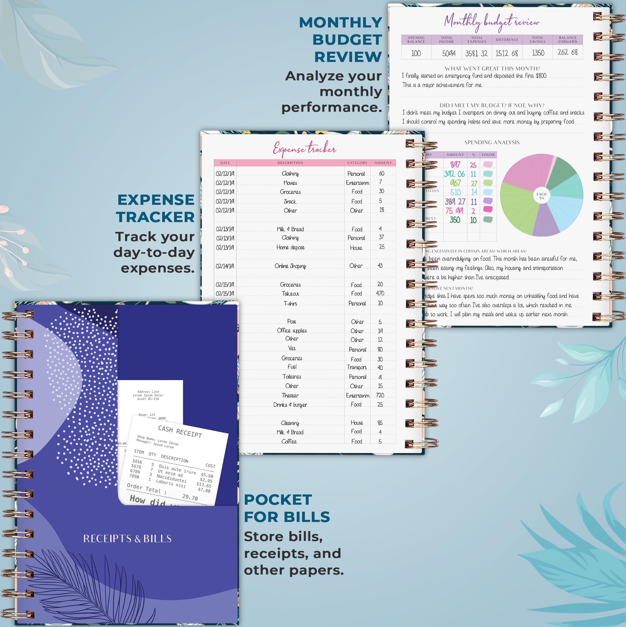 Snapklik.com : PLANBERRY Budget Planner & Monthly Bill Organizer