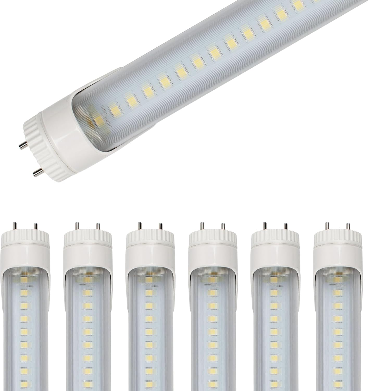 CLEANLIFE InstantStart T8 LED Bulbs - Pack of 6 LED Tube Lights - Plug ...