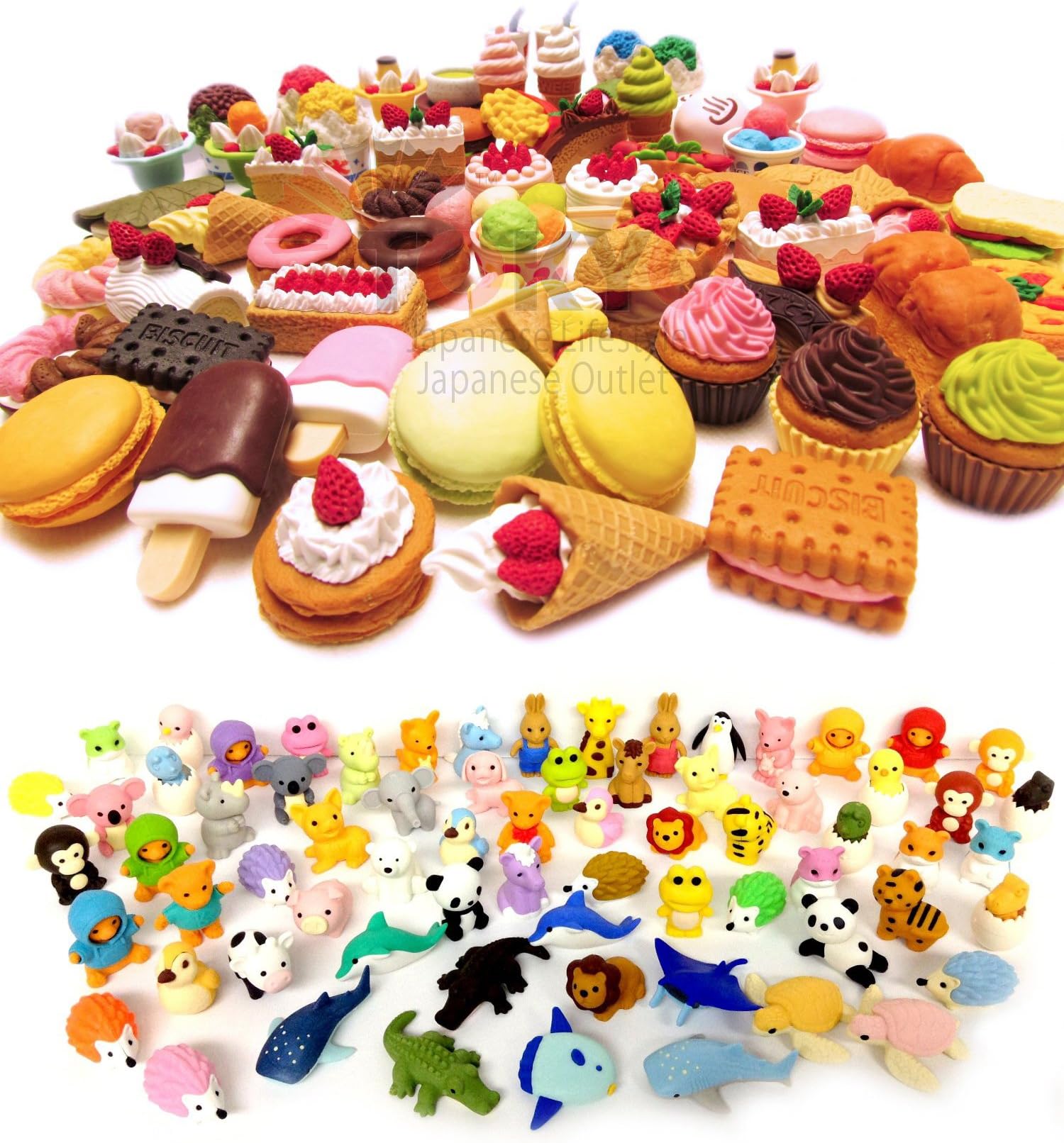 Amazon.com: 20 of Assorted IWAKO Japanese Puzzle Eraser - Restaurant Food Collection (20 will be ...