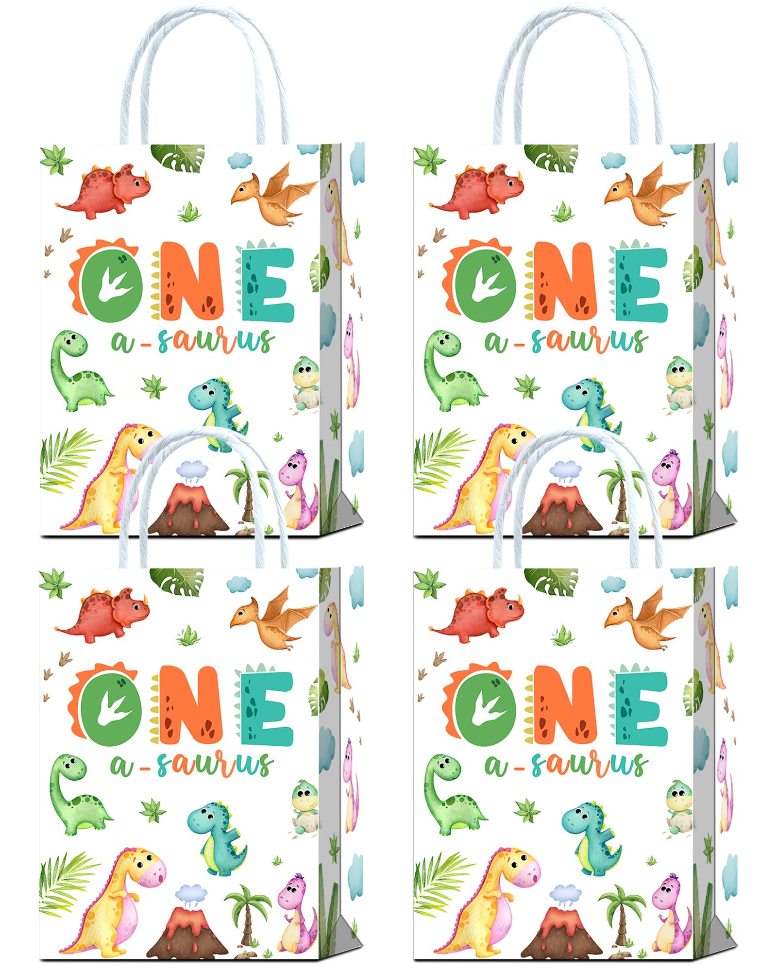 Amazon.com: YanZonic 16 Pcs Dinosaur 1st Birthday Decorations Goodie ...