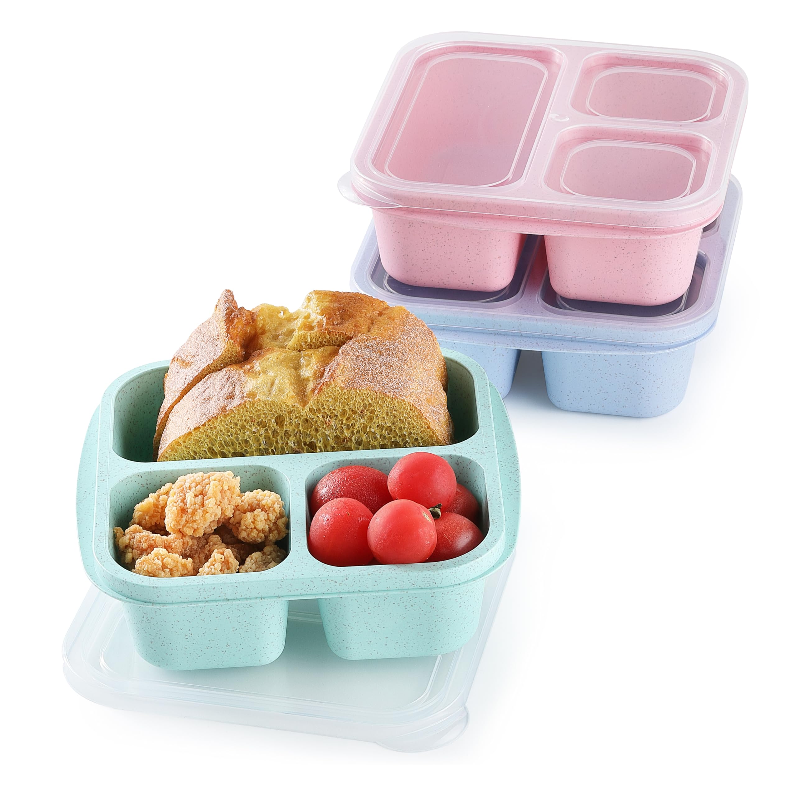 Amazon.com: MONGSEW 3PCS Snack Containers, Stackable Snack Box ...